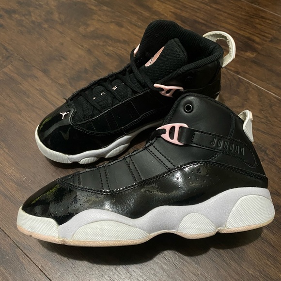Jordan | Shoes | Air Jordan 6 Rings Gs Kids Black Pink Coral Size 3 ...